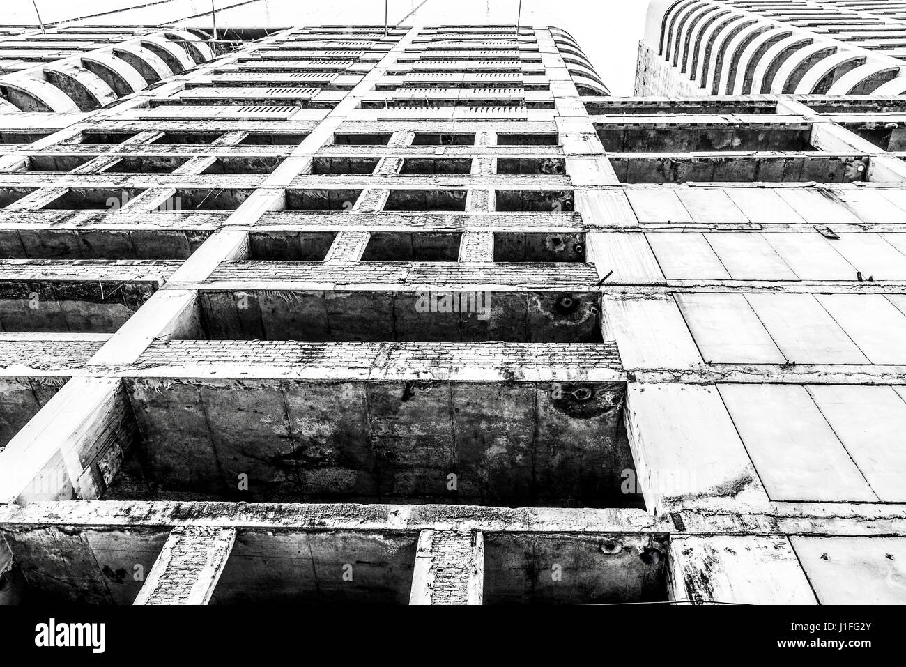 Old abandoned building. Horror creepy building background concept Stock ...