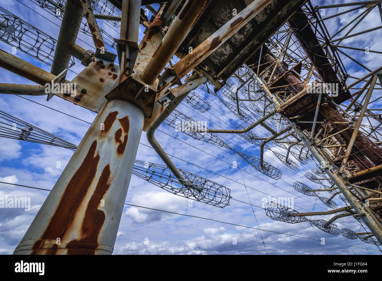 Old Soviet radar system called Duga near Cherobyl town in Chernobyl ...