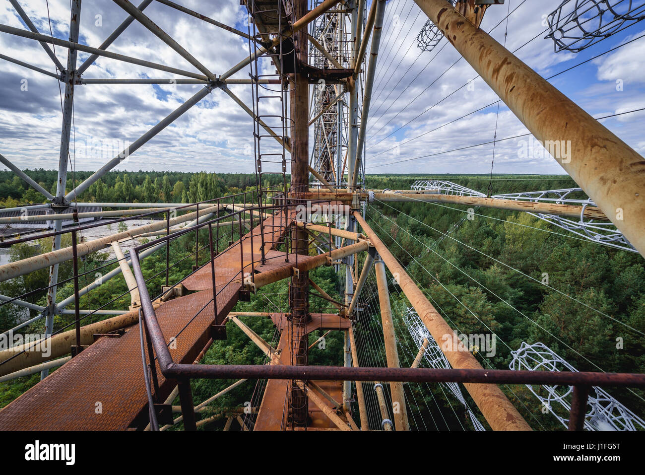 Old Soviet radar system called Duga near Cherobyl town in Chernobyl ...
