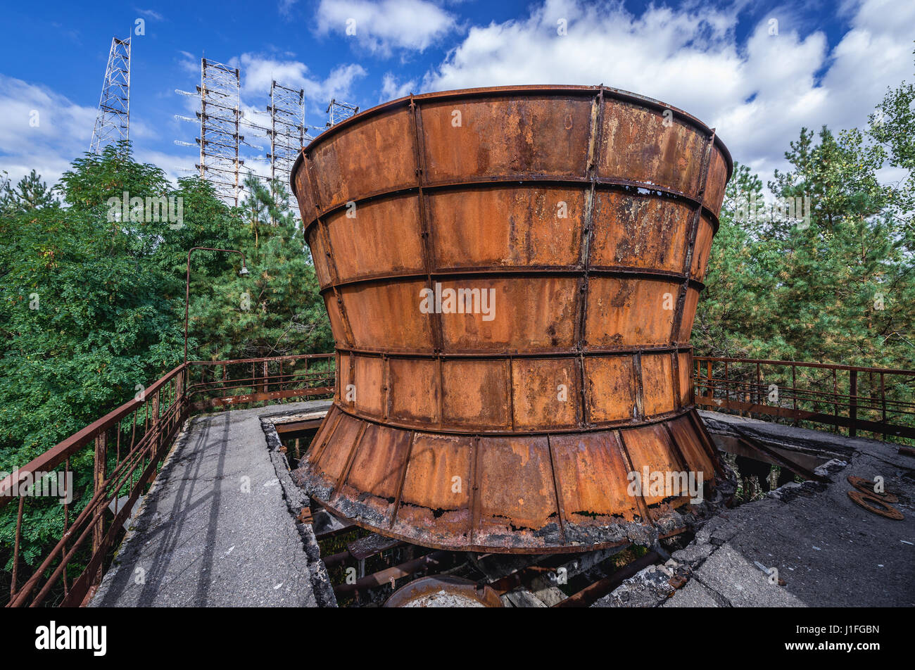 Cooling system of Duga rada in Chernobyl-2 military base, Chernobyl ...