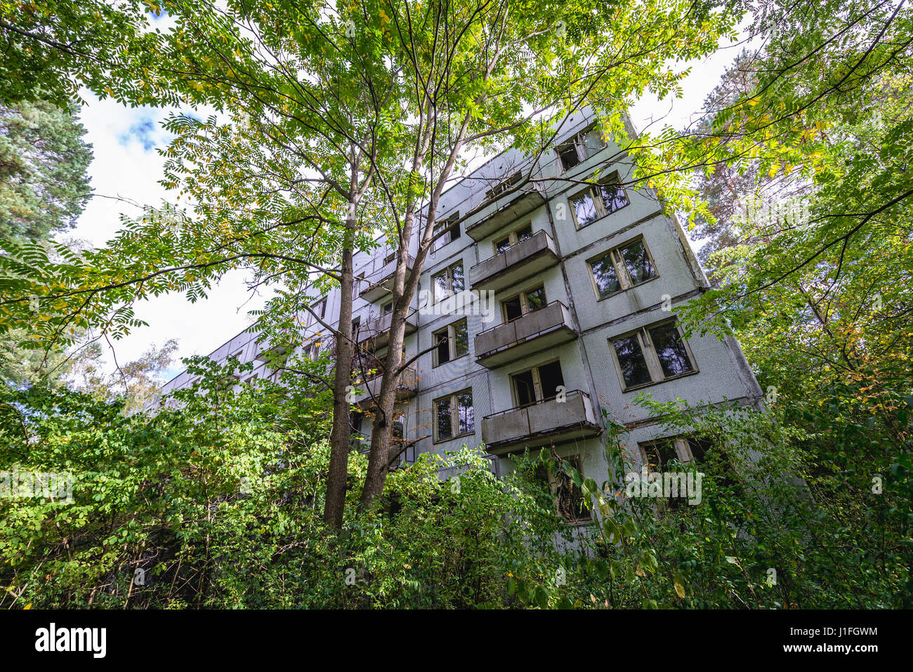 Block of flats in Chernobyl-2 military base, Chernobyl Nuclear Power ...