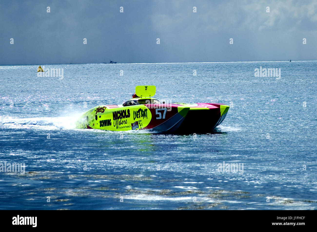 off shore cigarette boat racing Stock Photo - Alamy