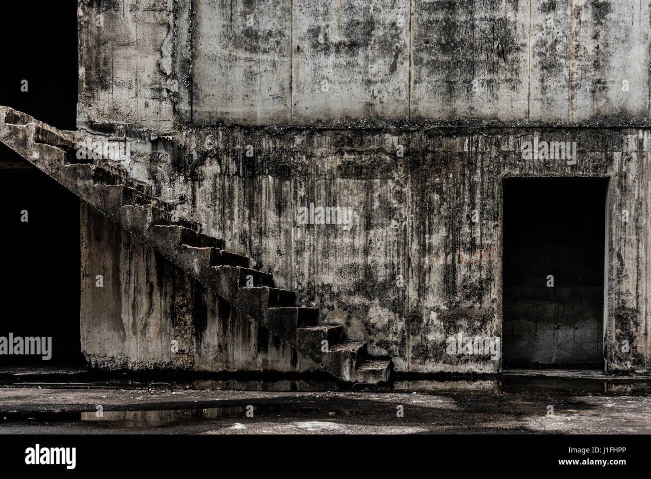 Abandoned building ghost living place, darkness horror and halloween ...