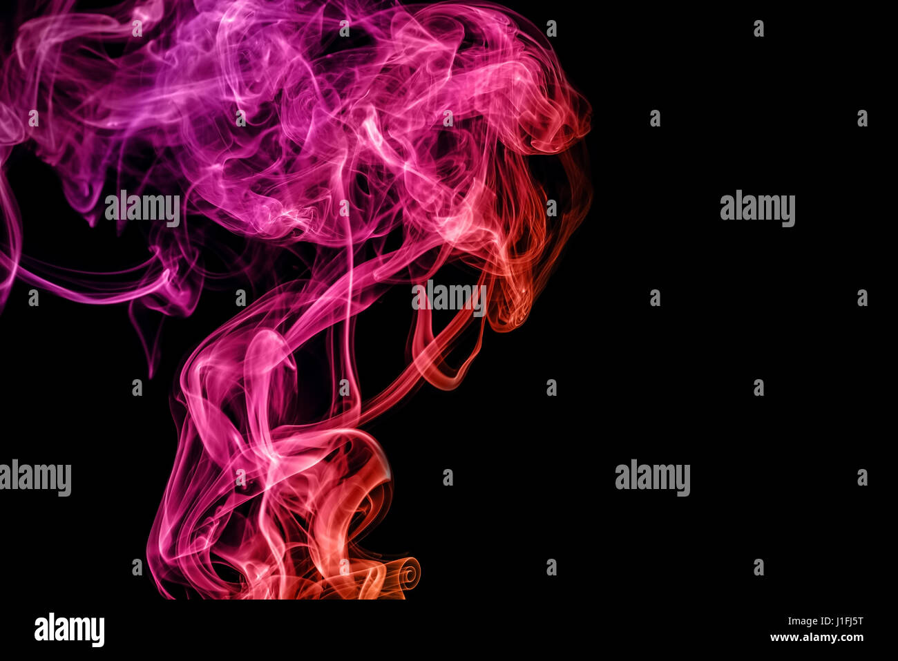 abstract color smoke on black background, smoky rainbow colorful ...