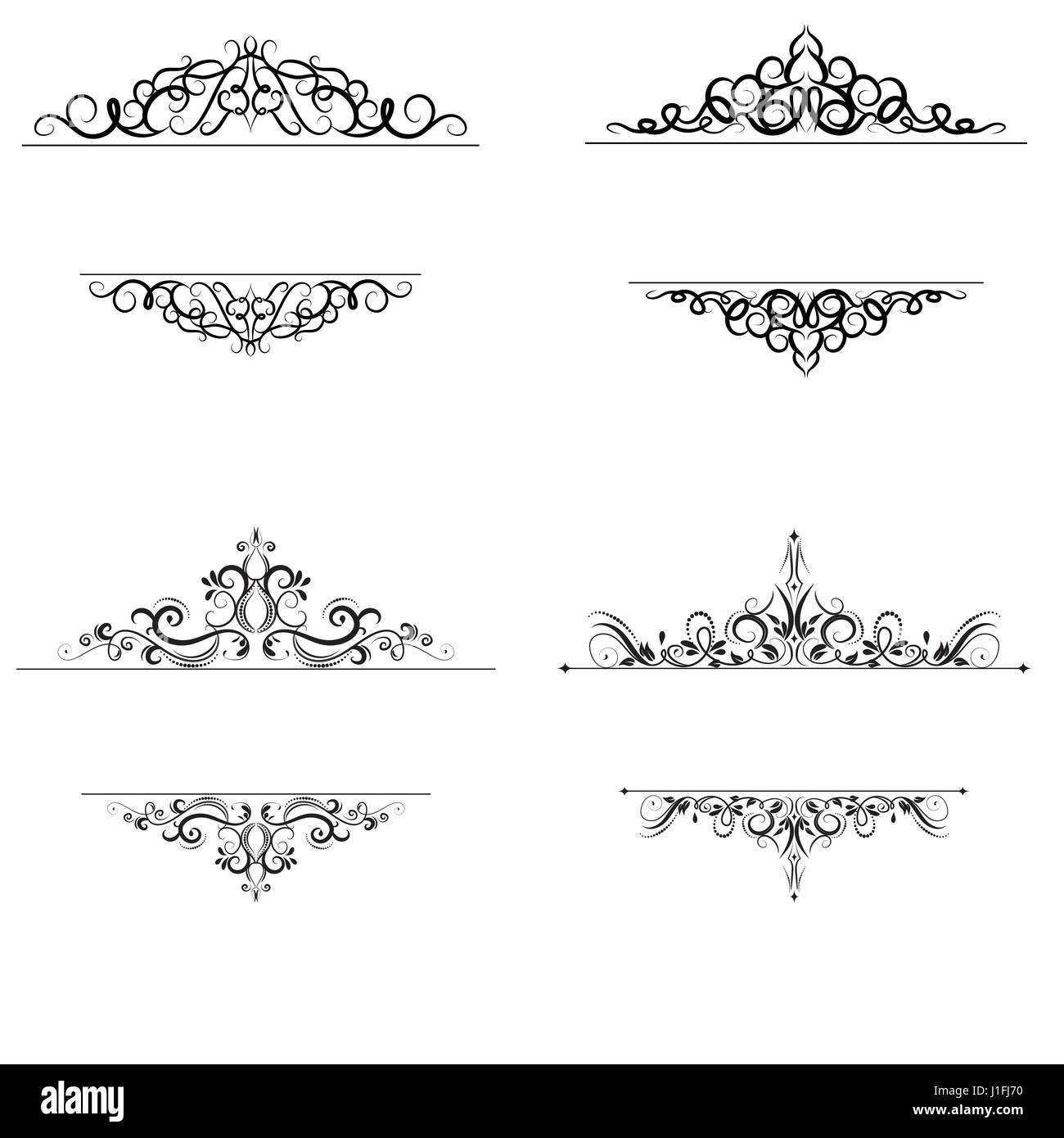 Vintage vector swirl frame set Stock Vector Image & Art - Alamy