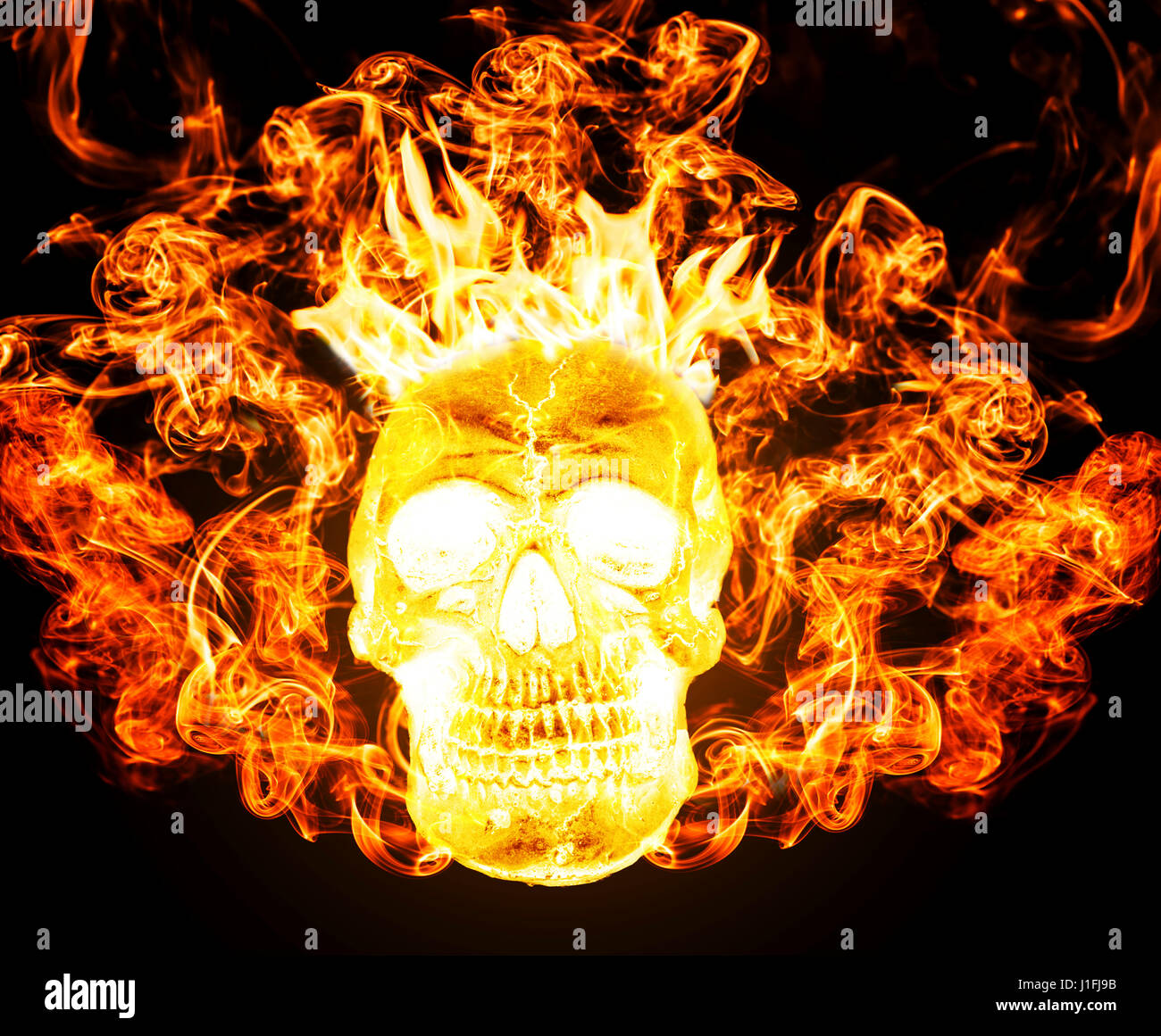 Horror Skull With Fire