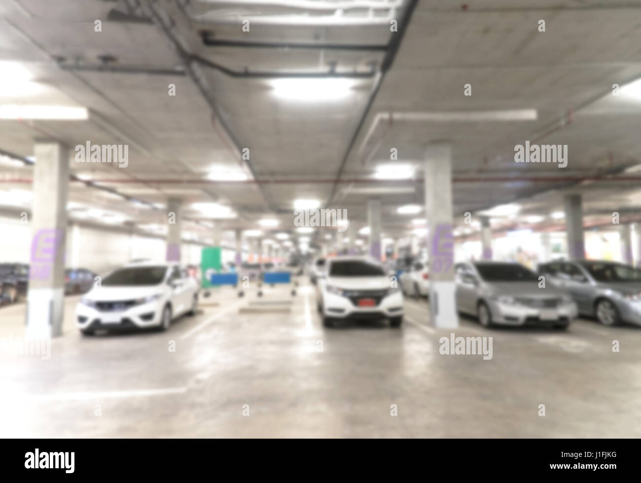 abstract blurred car parking in building for background Stock Photo - Alamy