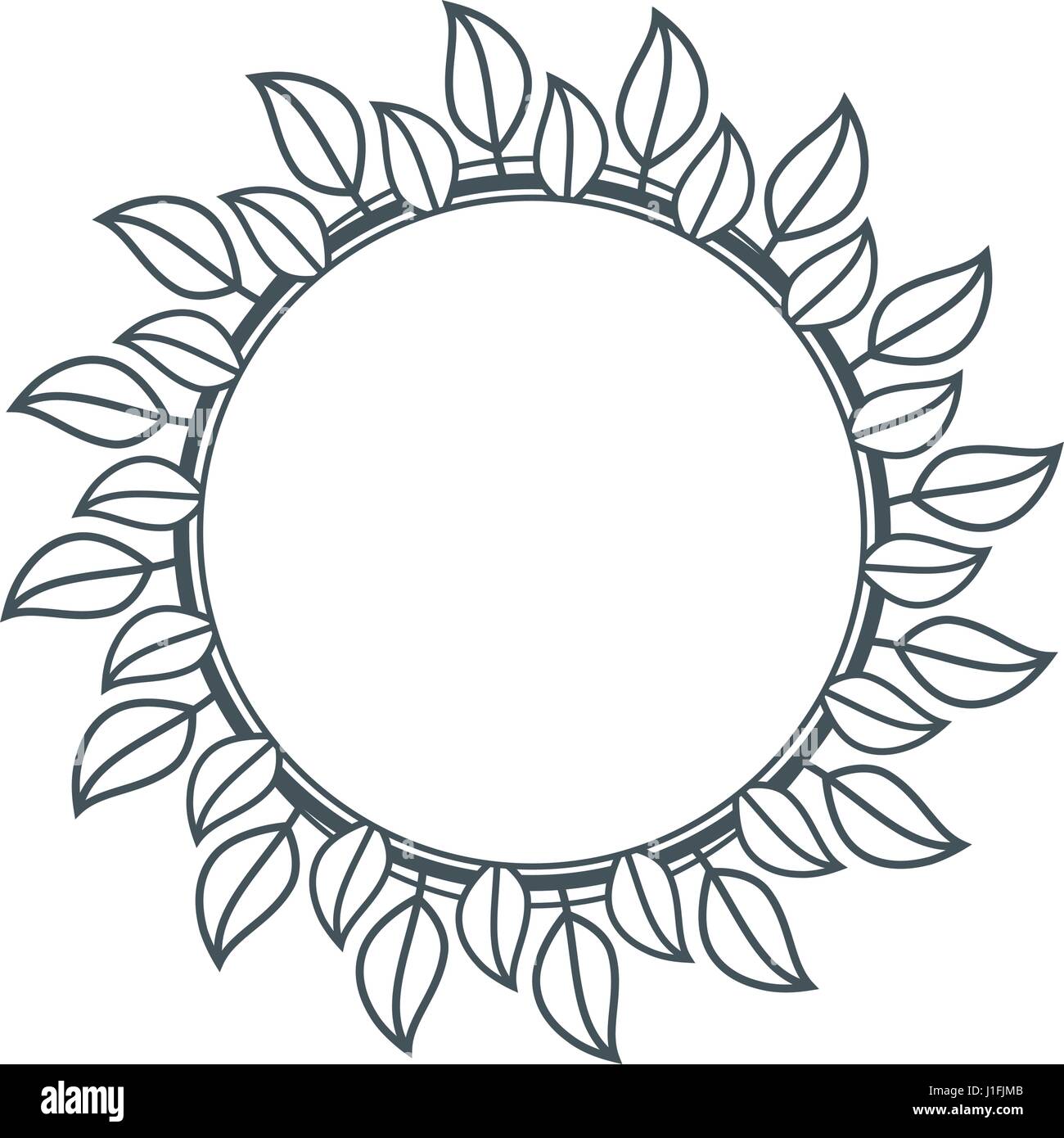 leafs plant decorative icon Stock Vector Image & Art - Alamy