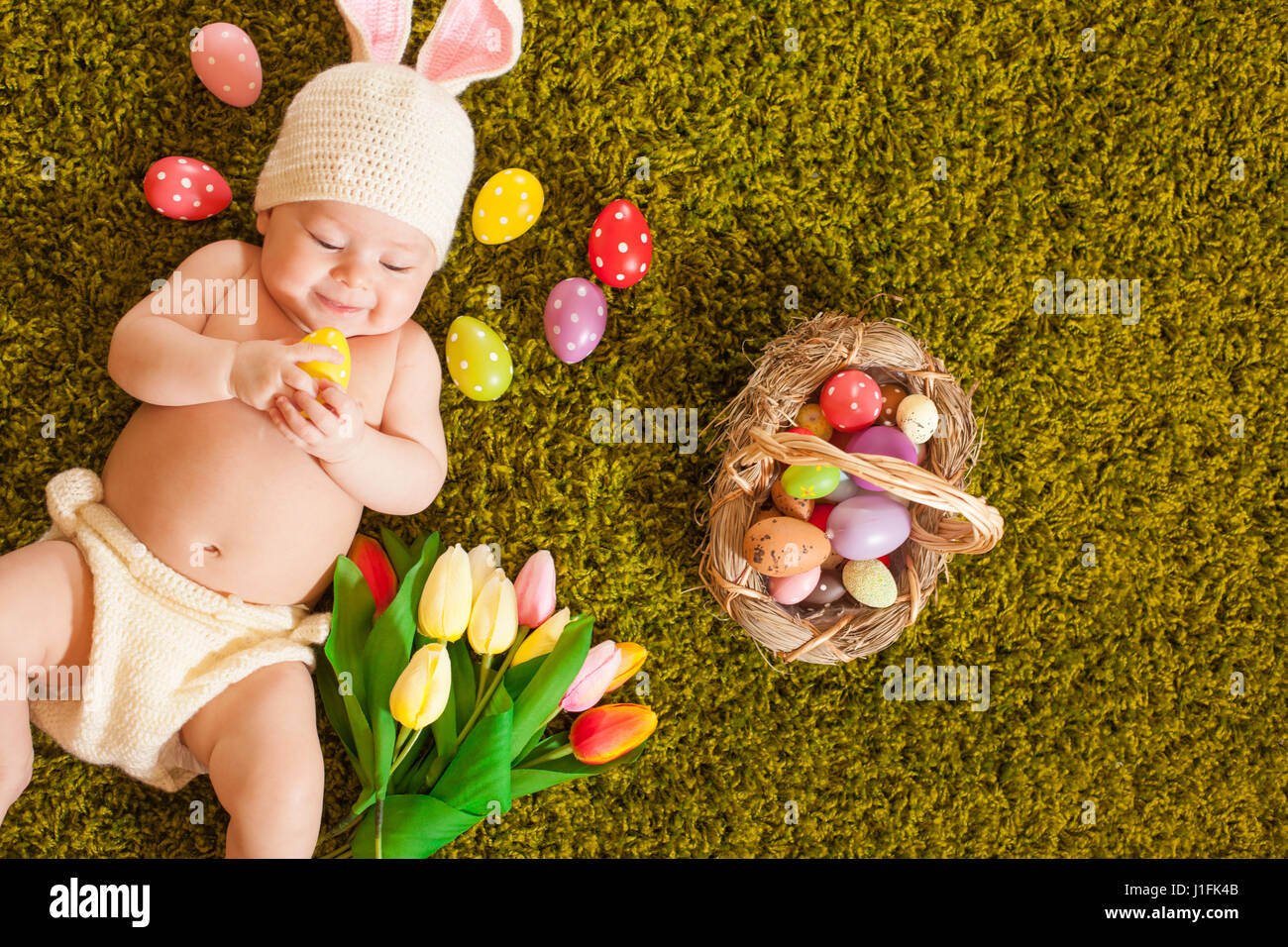Baby Easter bunny Stock Photo - Alamy