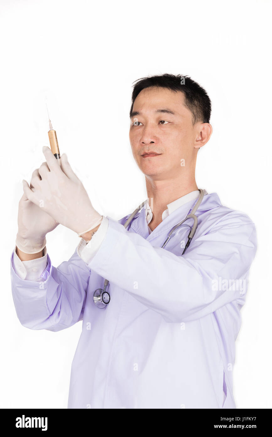 The doctor treating the patient of injection Stock Photo - Alamy