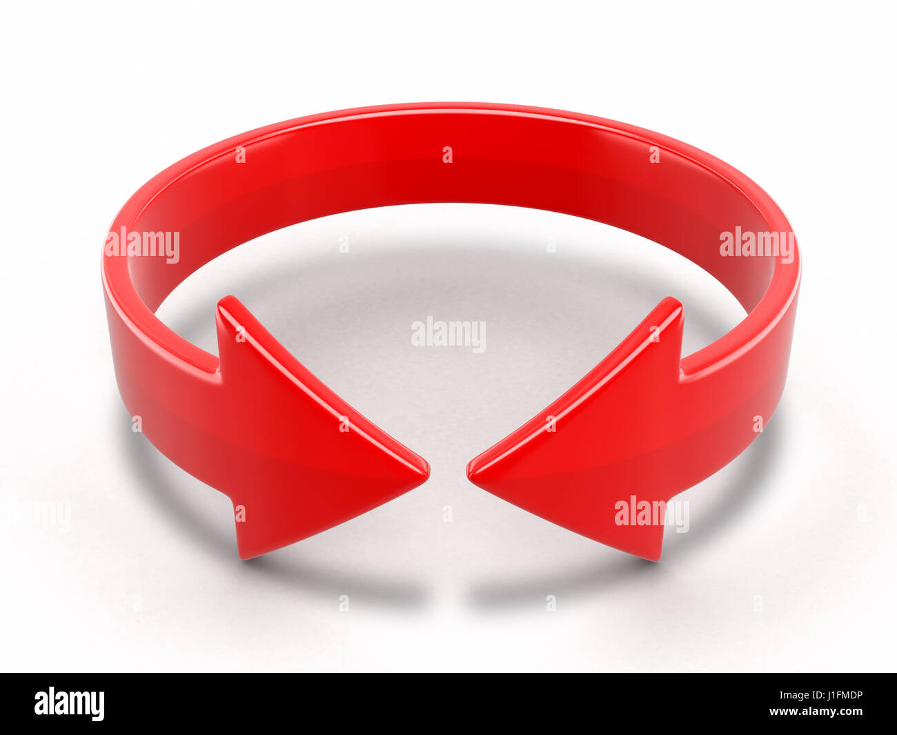 Arrow sign, horizontal rotation. Image with clipping path Stock Photo ...