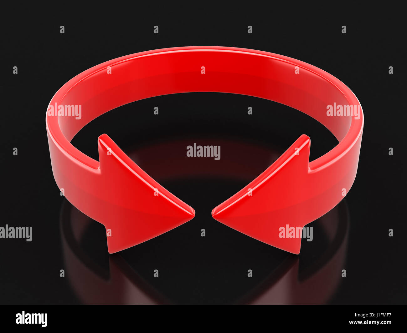 Arrow sign, horizontal rotation. Image with clipping path Stock Photo ...