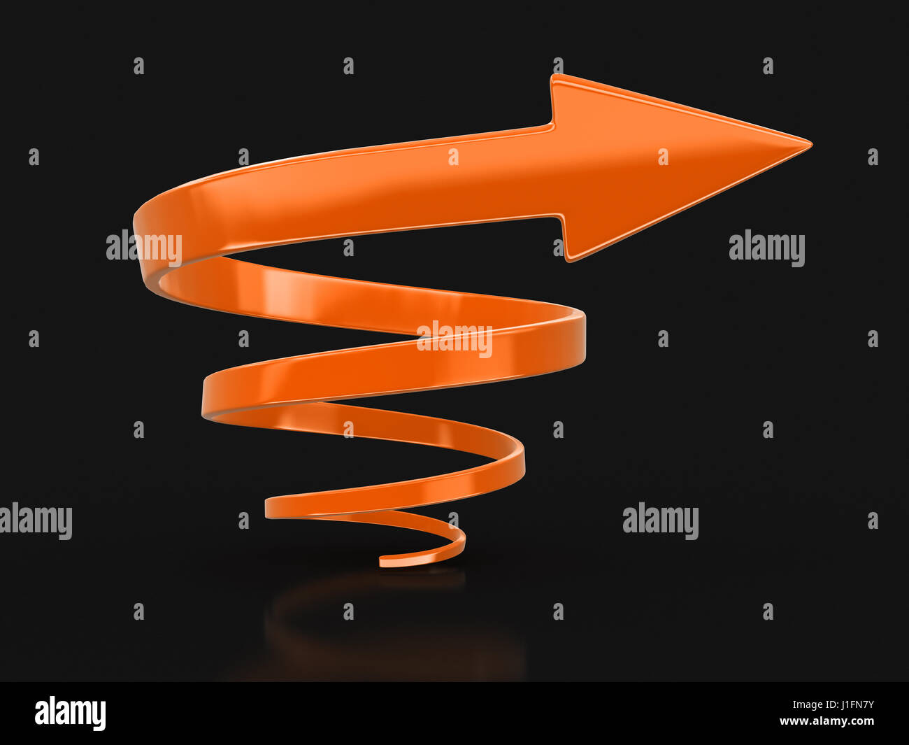 Spiral arrow. Image with clipping path Stock Photo - Alamy