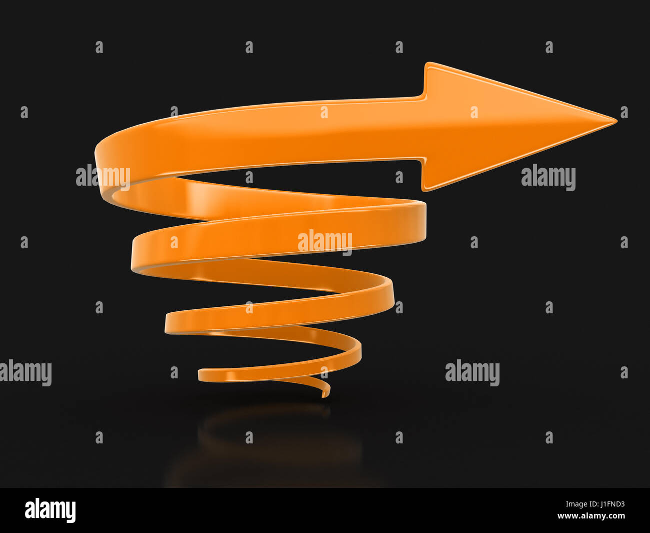 Spiral arrow. Image with clipping path Stock Photo - Alamy