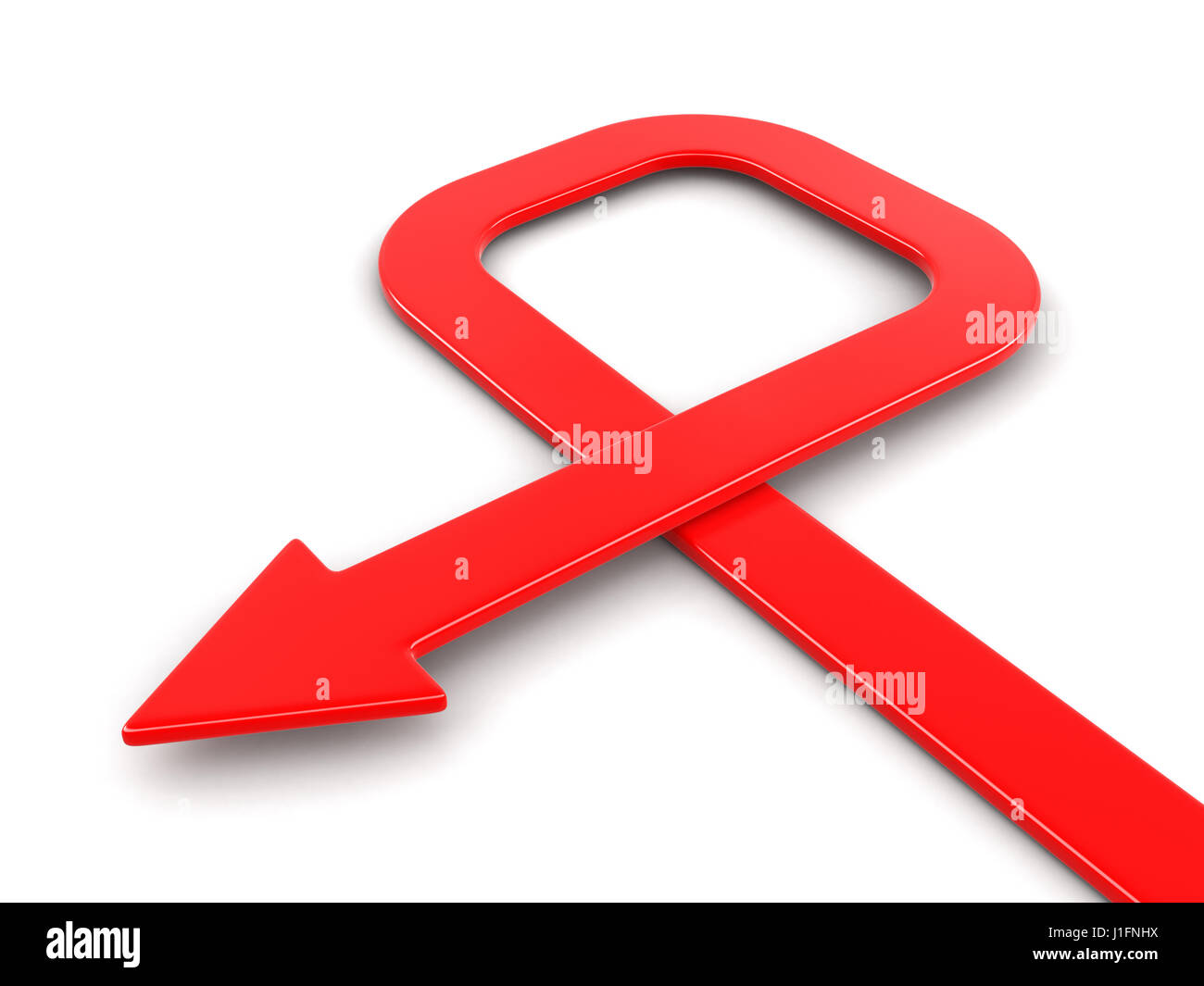 Arrow loop. Image with clipping path Stock Photo - Alamy