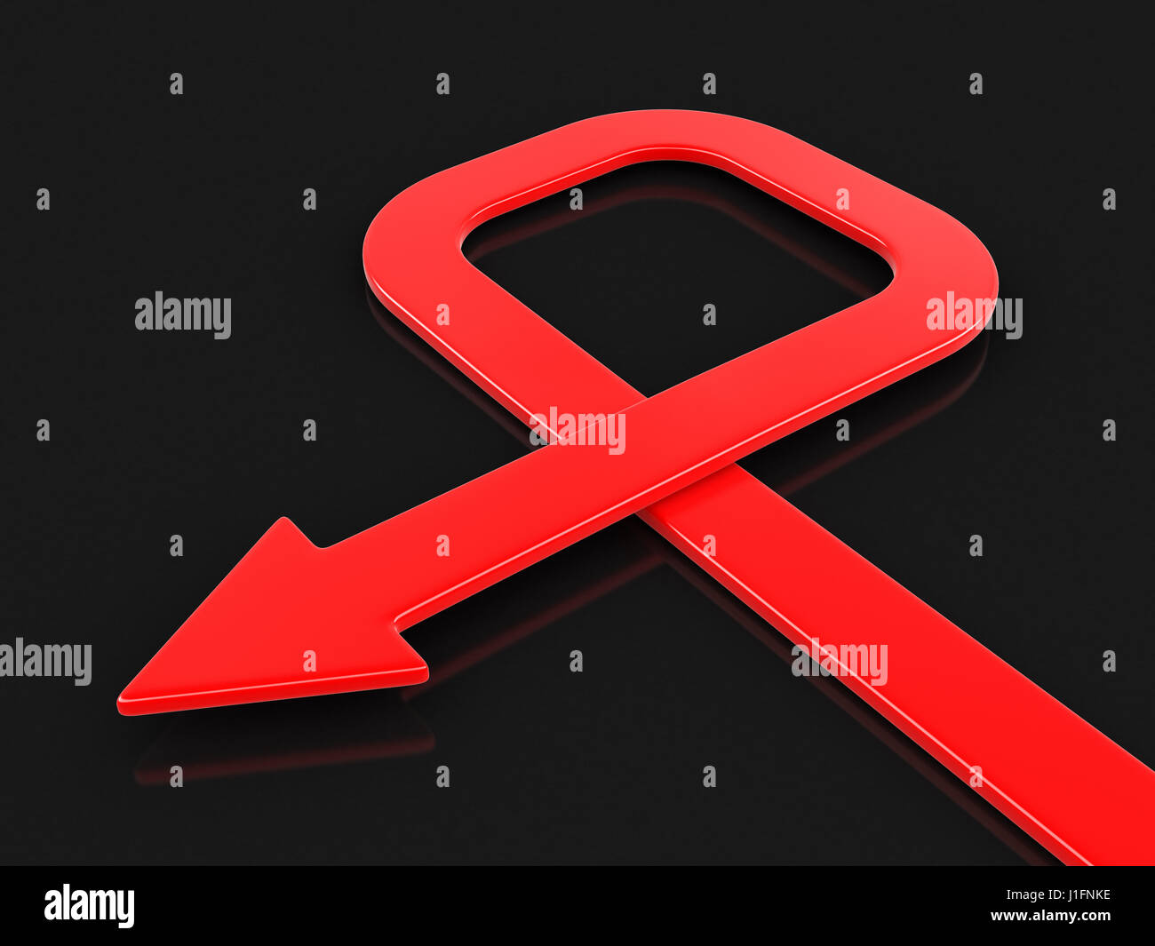 Arrow loop. Image with clipping path Stock Photo - Alamy