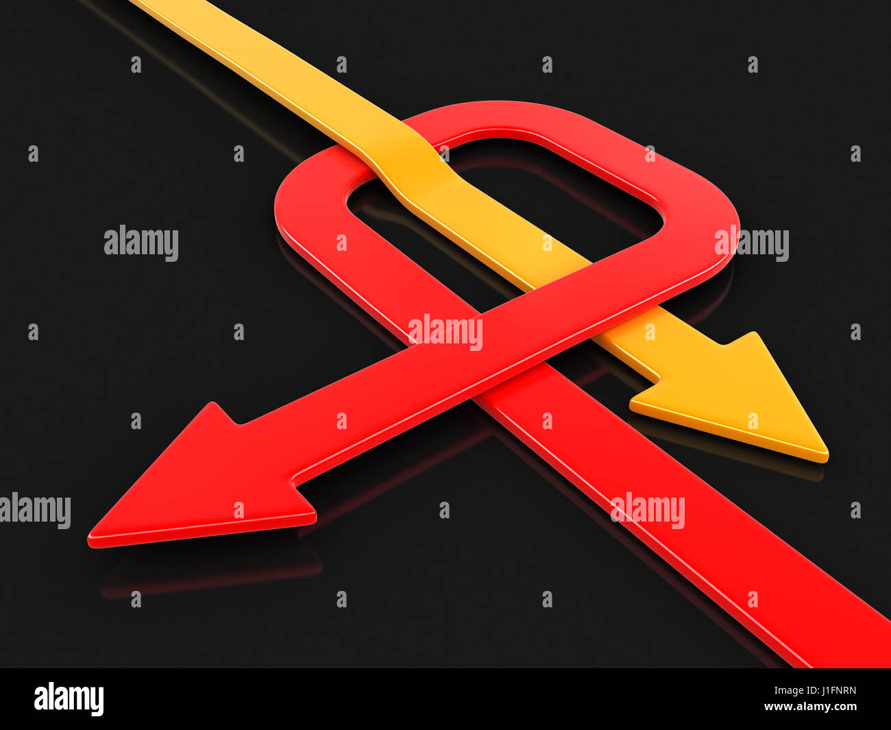 Arrow loop. Image with clipping path Stock Photo - Alamy