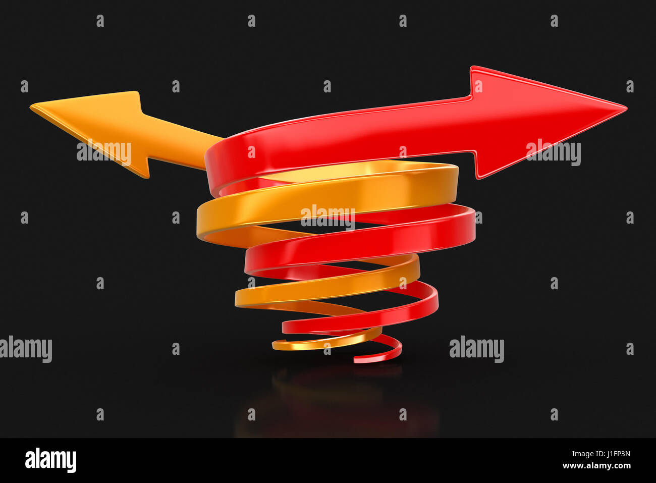 Spiral arrow. Image with clipping path Stock Photo - Alamy