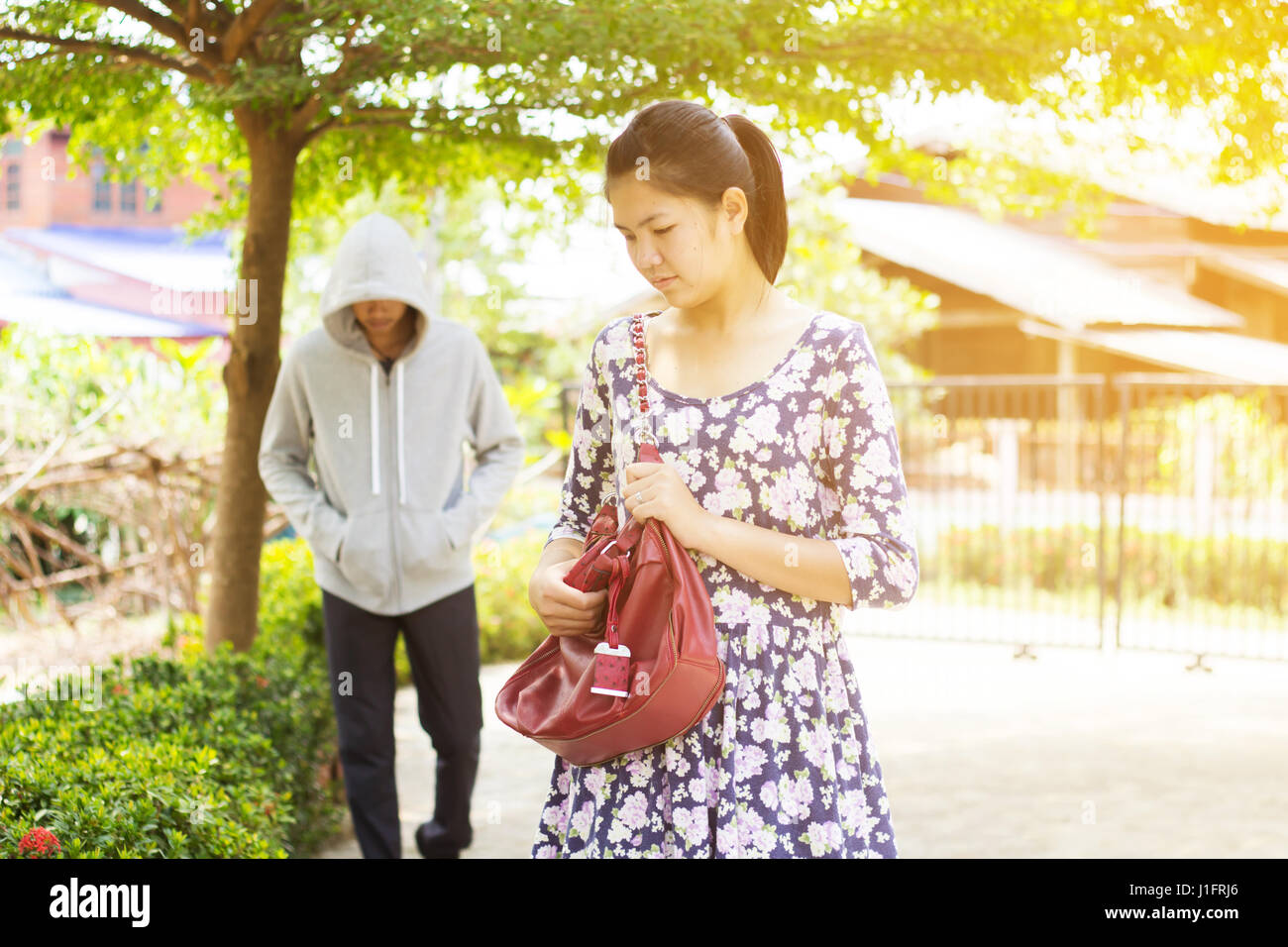 Bag snatching hi-res stock photography and images - Alamy
