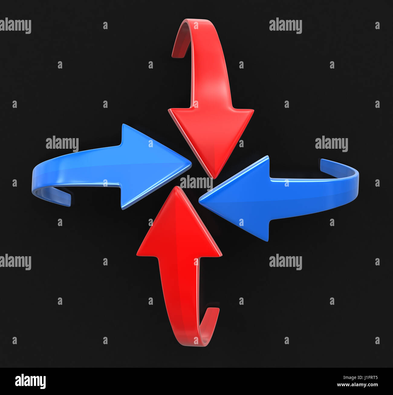 Set of color vector arrows. Image with clipping path Stock Photo - Alamy