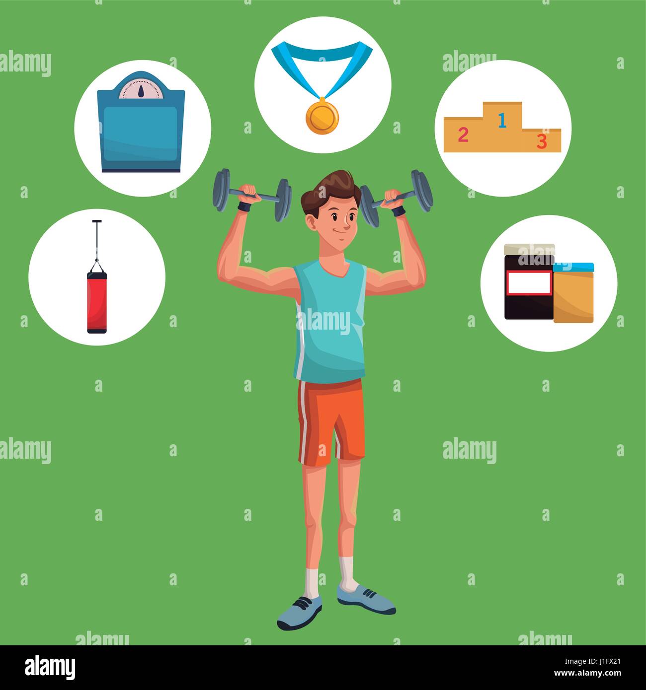 Muscle training items Stock Vector Images - Alamy