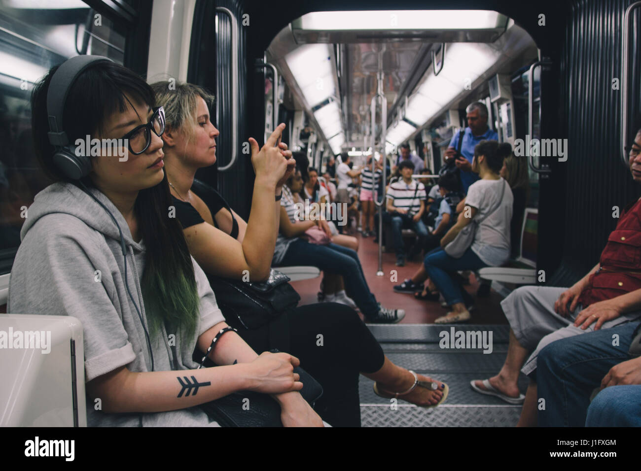 Paris Metro Commute Stock Photo - Alamy