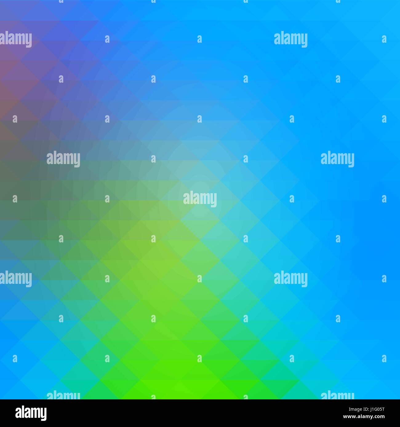 Blue green red abstract geometric background with rows of triangles ...