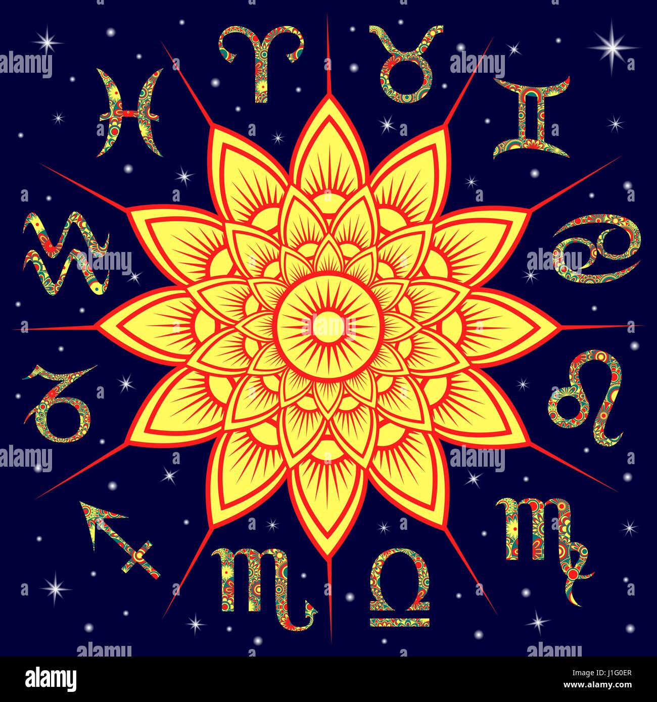 Leo star signs illustration hi-res stock photography and images - Alamy