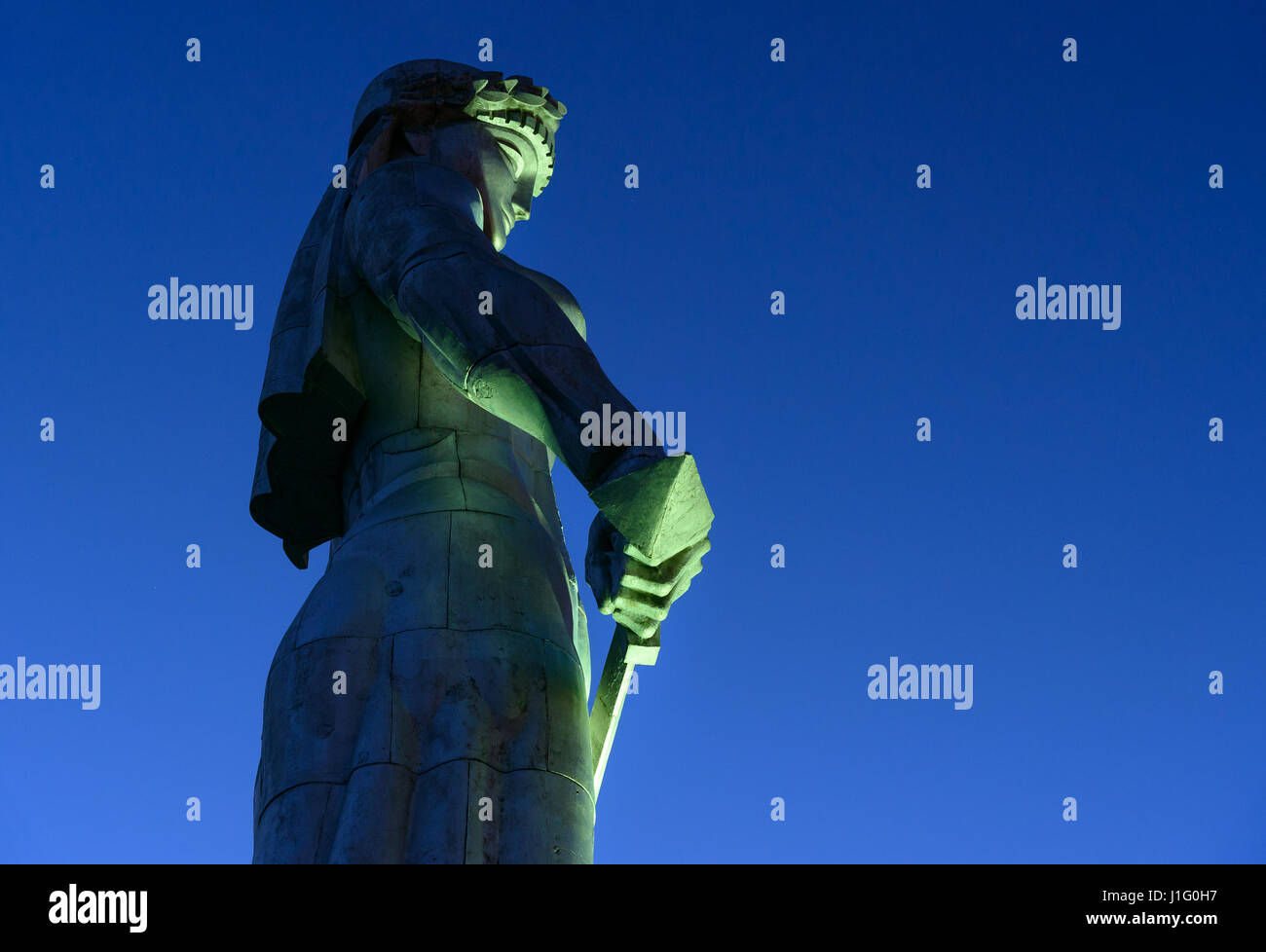 Tbilisi, Georgia - September 27, 2016: Statue of Mother Georgia ...