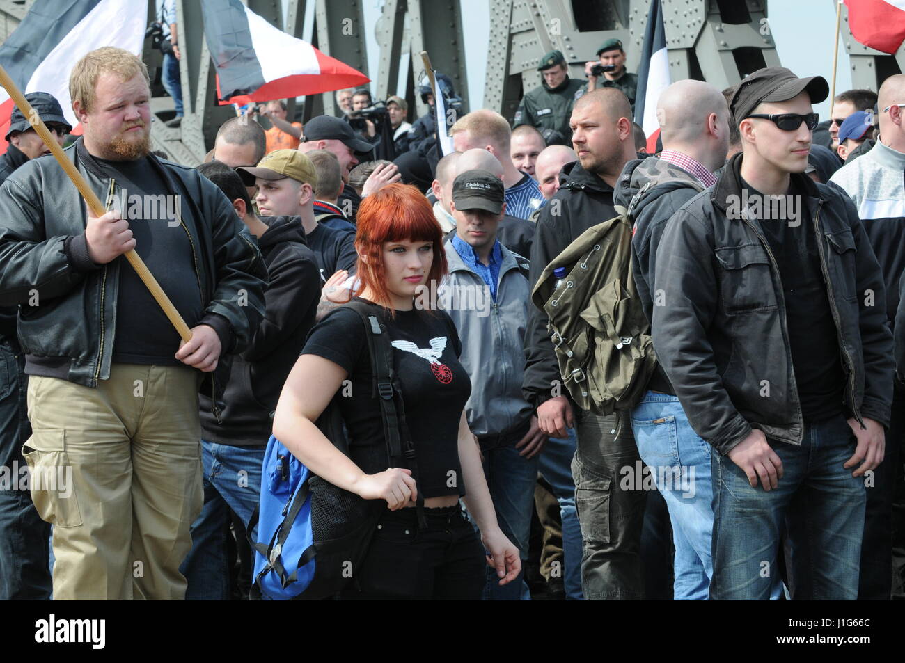 Neo-Nazis march in Berlin-Prenzlauerberg to celebrate May Day Stock ...