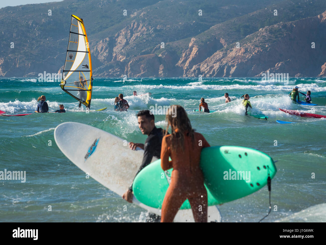 Water sports, Praia do Guincho, Cascais, Portugal Stock Photo - Alamy