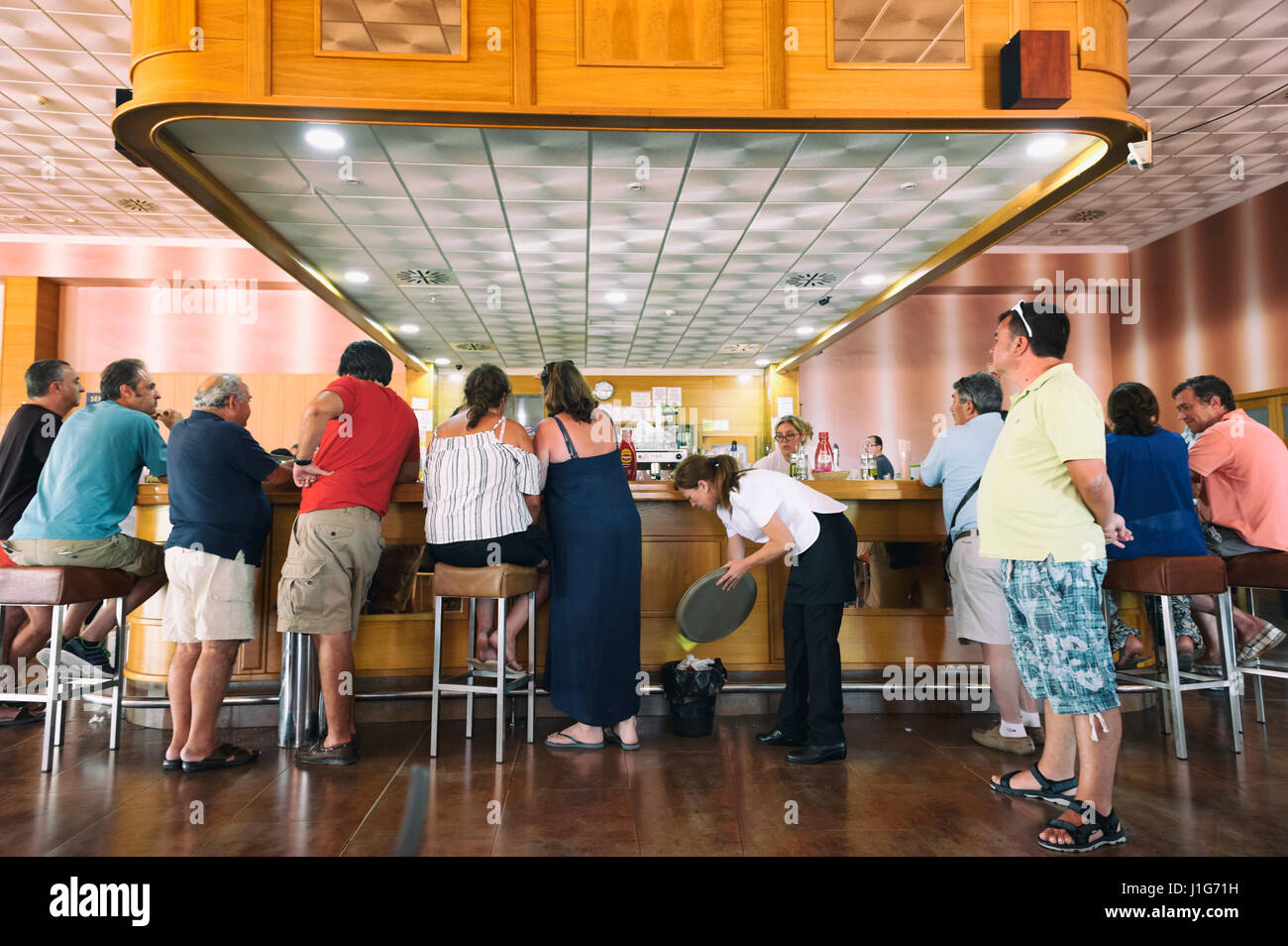 People at a spanish bar Stock Photo - Alamy