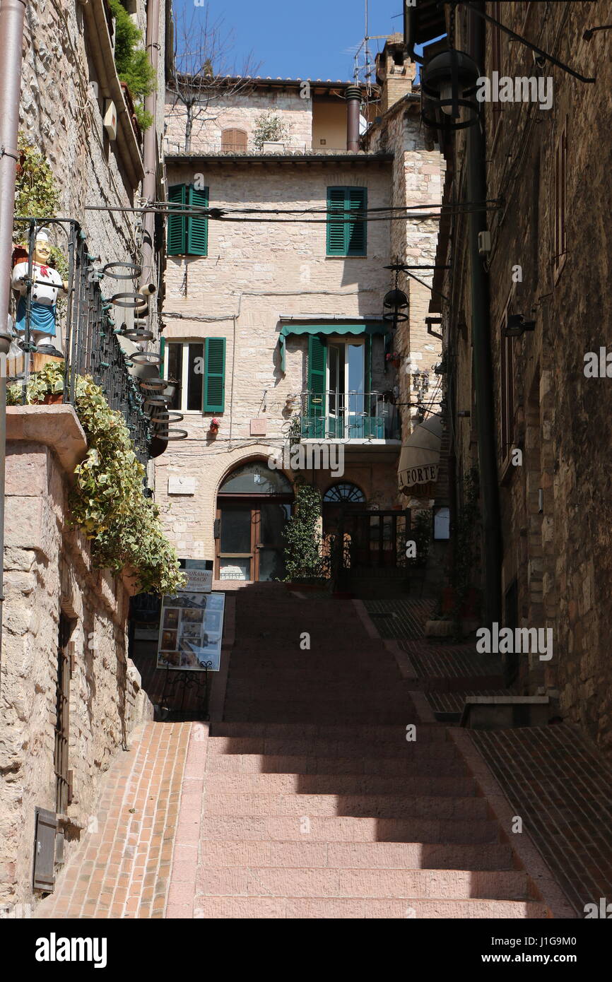 Behind the Streets of Assisi Stock Photo - Alamy