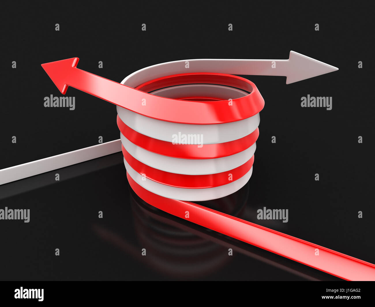 Two arrows. Image with clipping path Stock Photo - Alamy