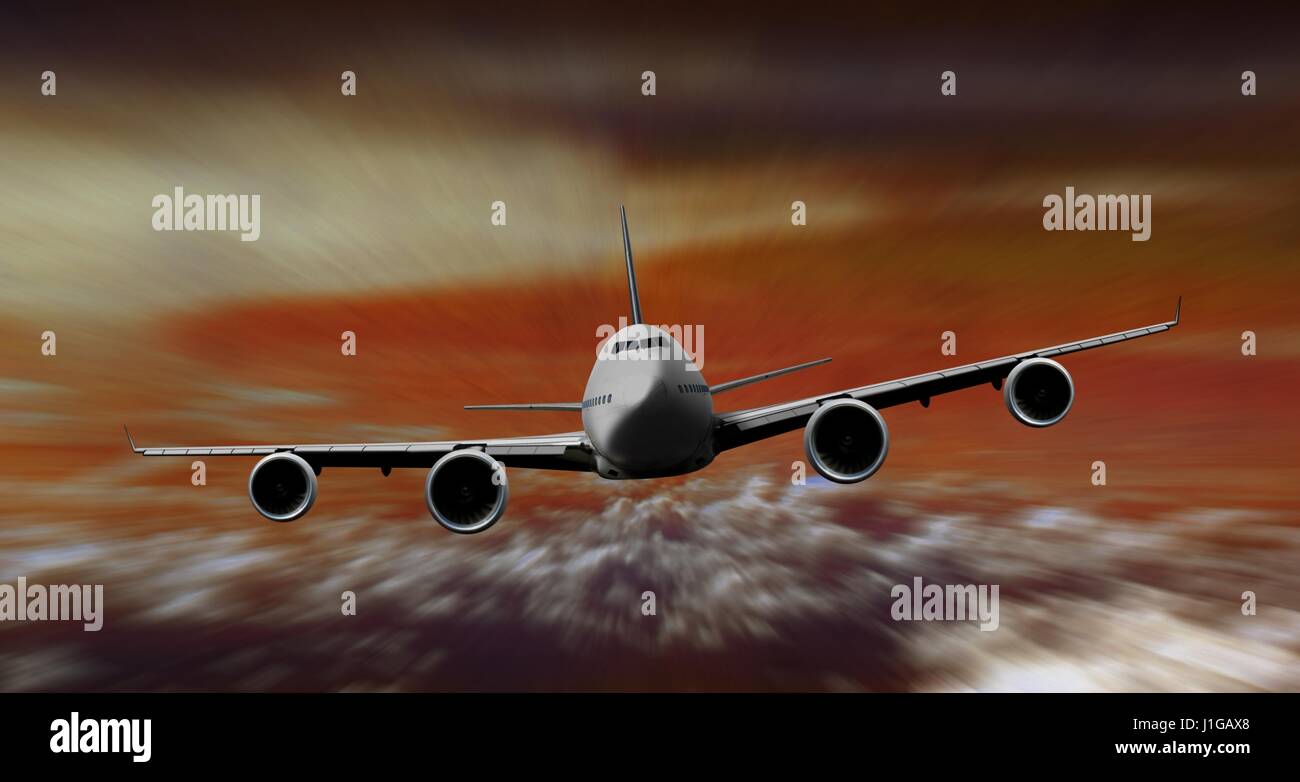Concept commercial airplane motion blur hi-res stock photography and ...