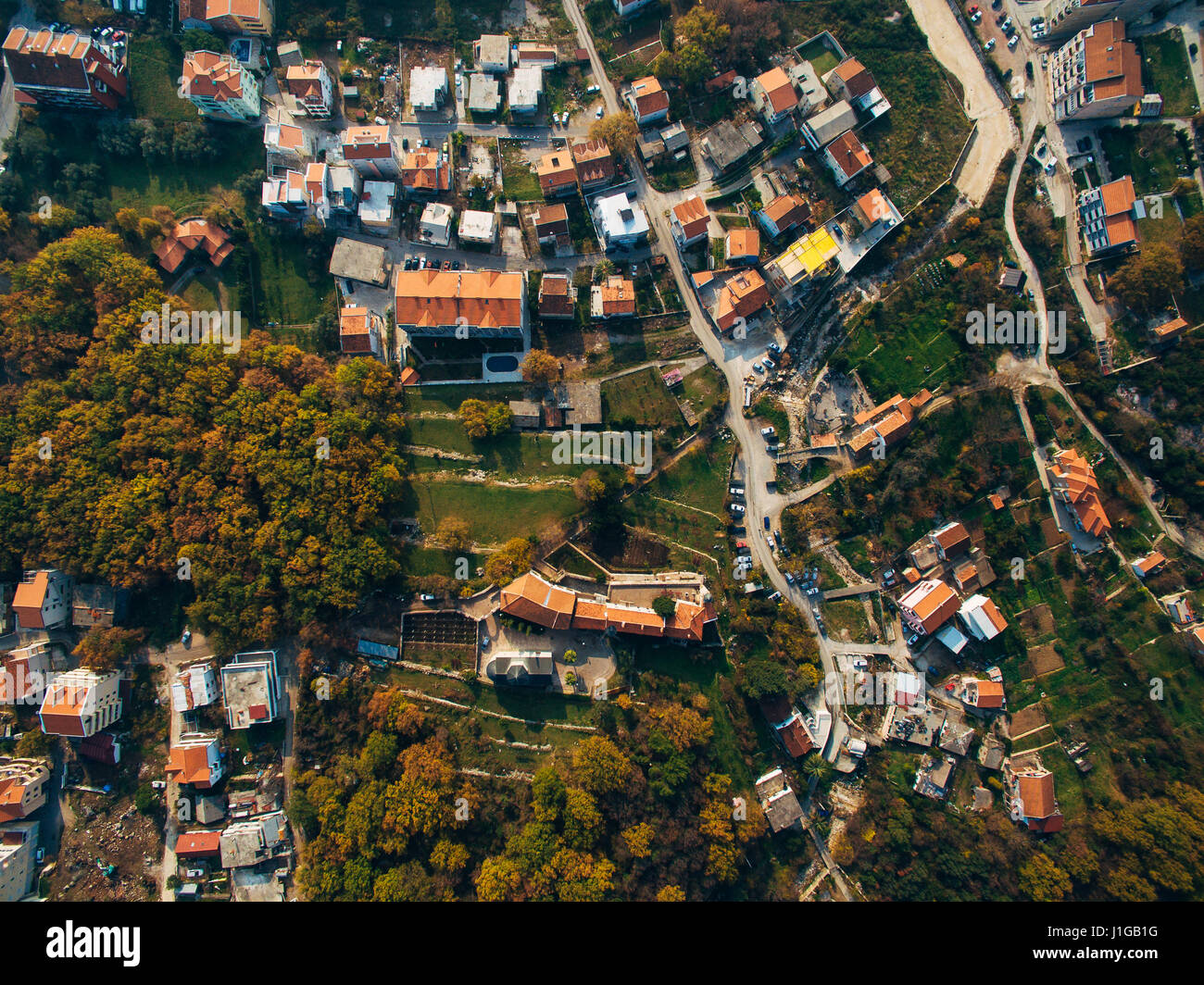 The central part of the modern town of Budva Stock Photo - Alamy