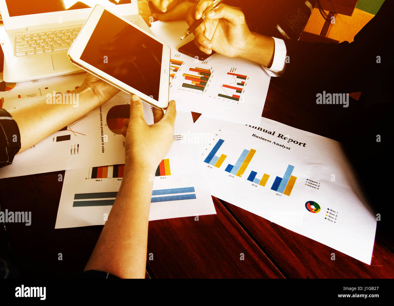 Business teamwork in meeting process Stock Photo - Alamy