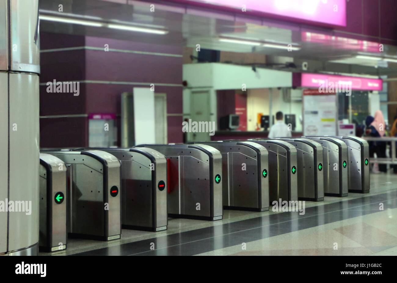 Automatic station access gate Stock Photo - Alamy