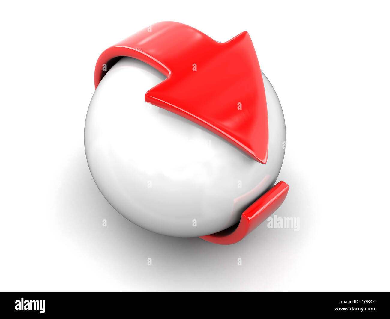 Arrows around sphere. Image with clipping path Stock Photo - Alamy