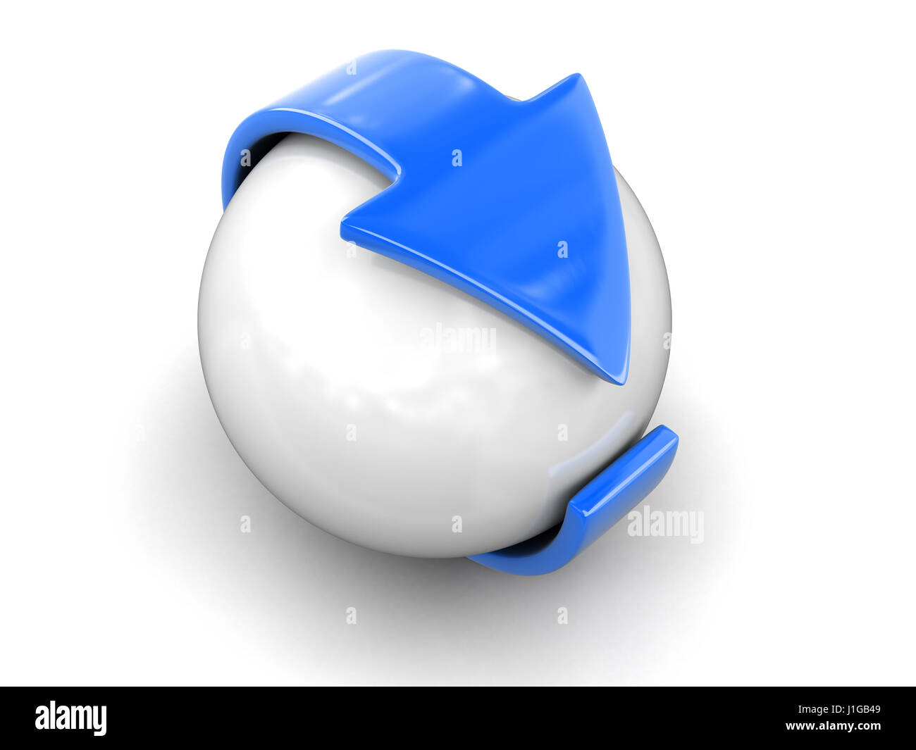 Arrows around sphere. Image with clipping path Stock Photo - Alamy