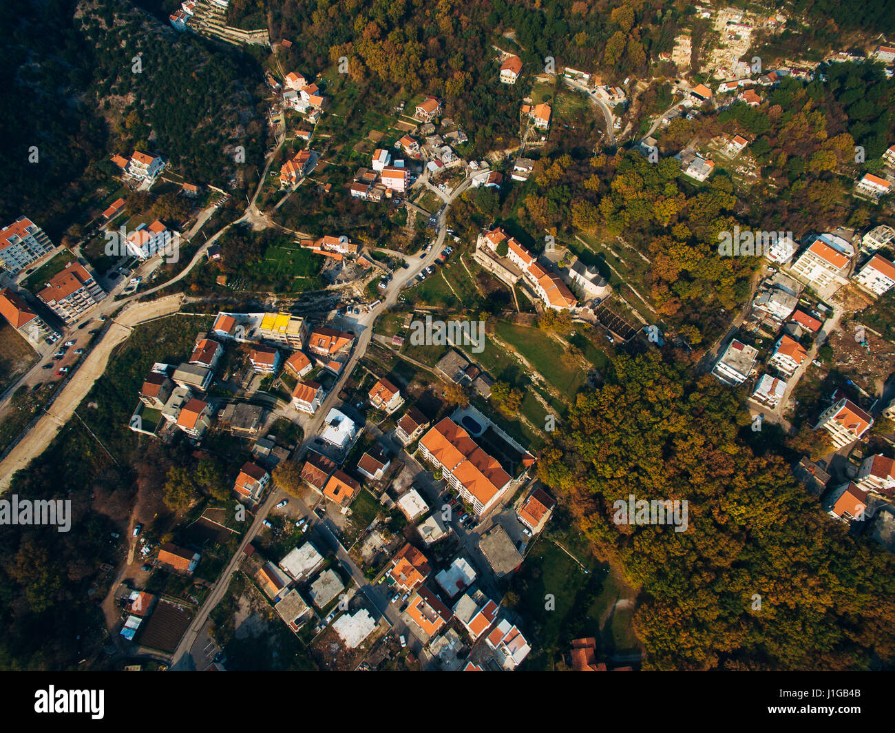 The central part of the modern town of Budva Stock Photo - Alamy
