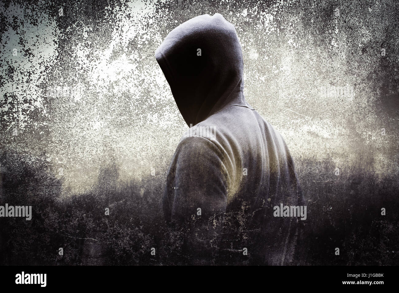 Stranger person in hoodies Stock Photo - Alamy