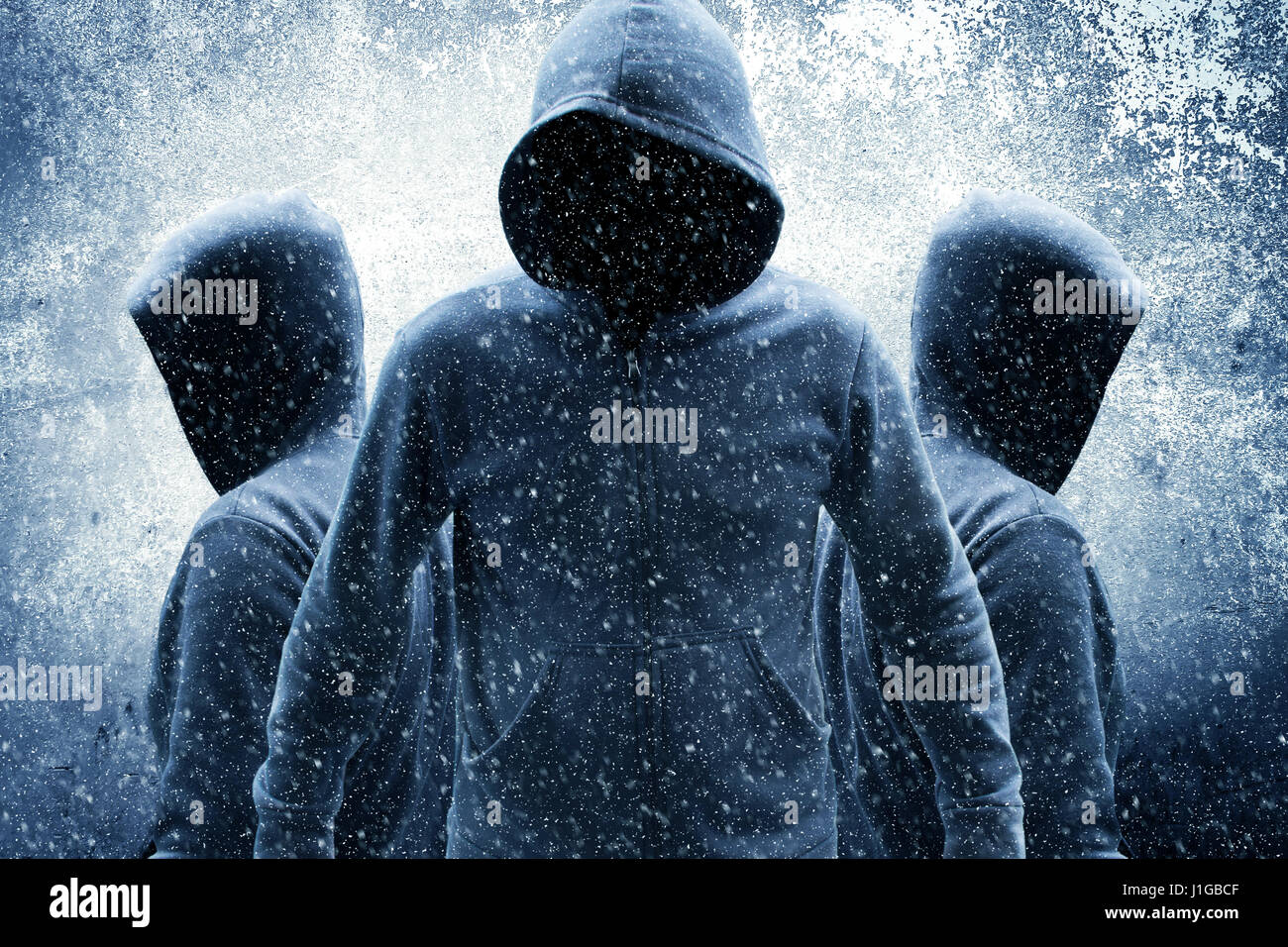 Group of Stranger person in hoodies Stock Photo - Alamy