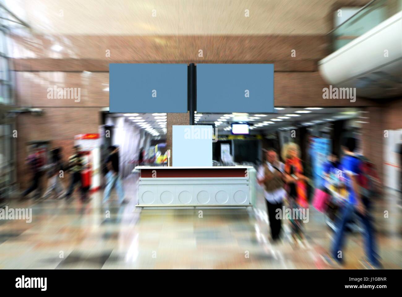 Information counter with blank display Stock Photo - Alamy