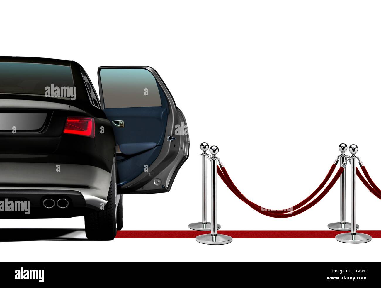Limousine on Red Carpet Arrival Stock Photo - Alamy