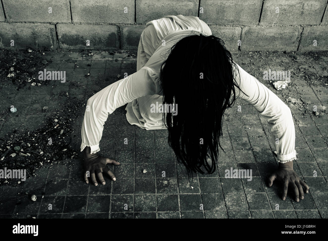 Ghost in haunted house Stock Photo - Alamy