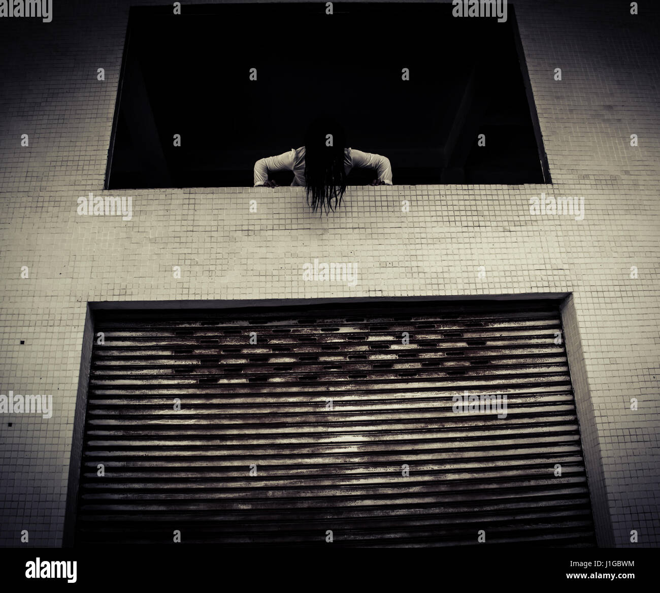 Ghost in haunted house Stock Photo - Alamy