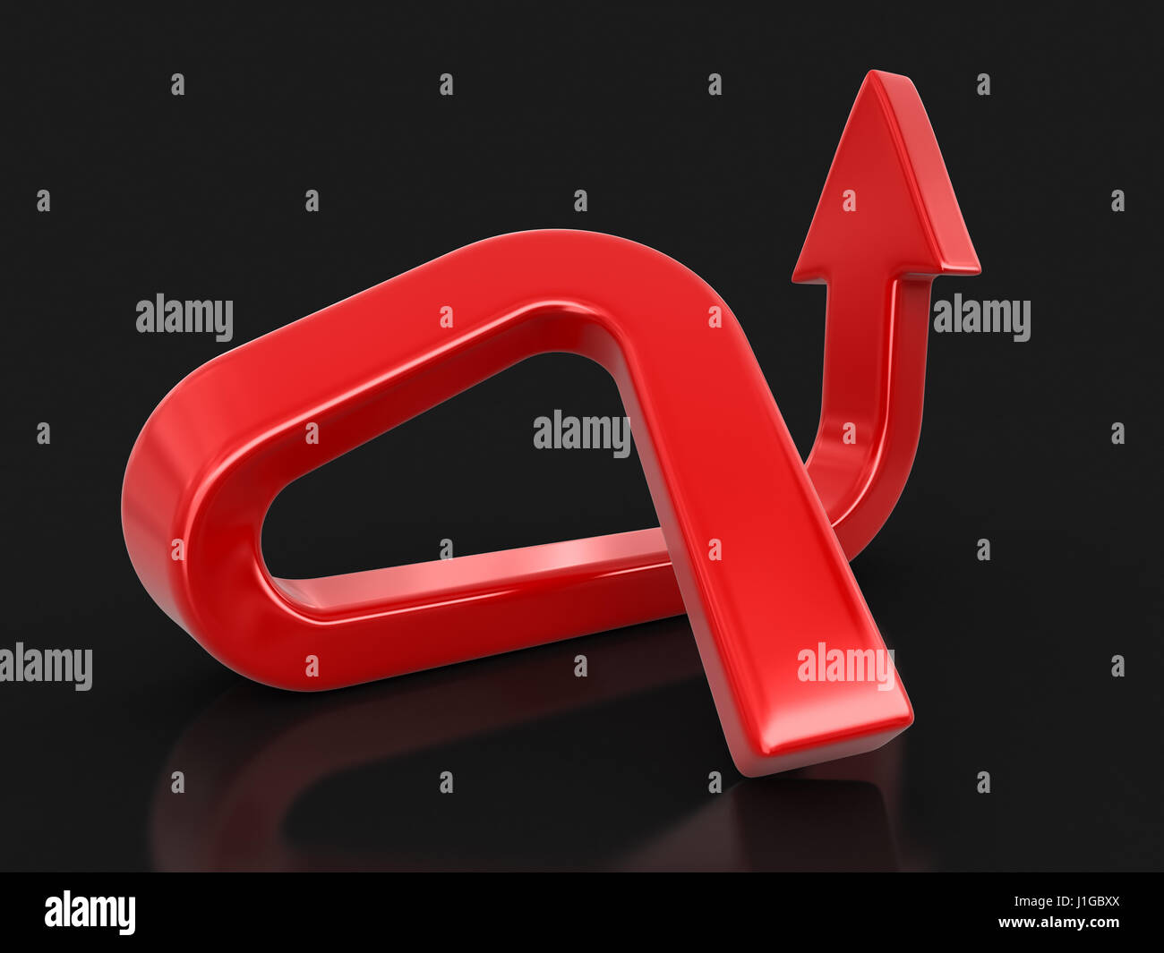 Arrow up. Image with clipping path Stock Photo - Alamy