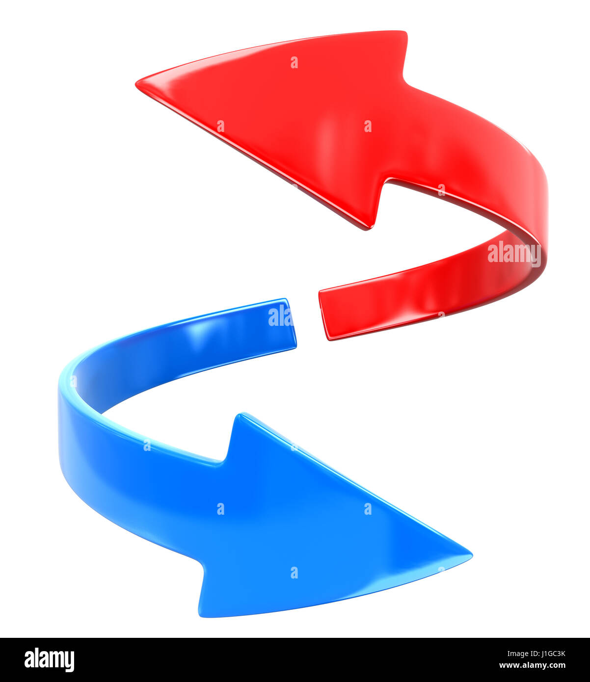 Two arrows. Image with clipping path Stock Photo - Alamy
