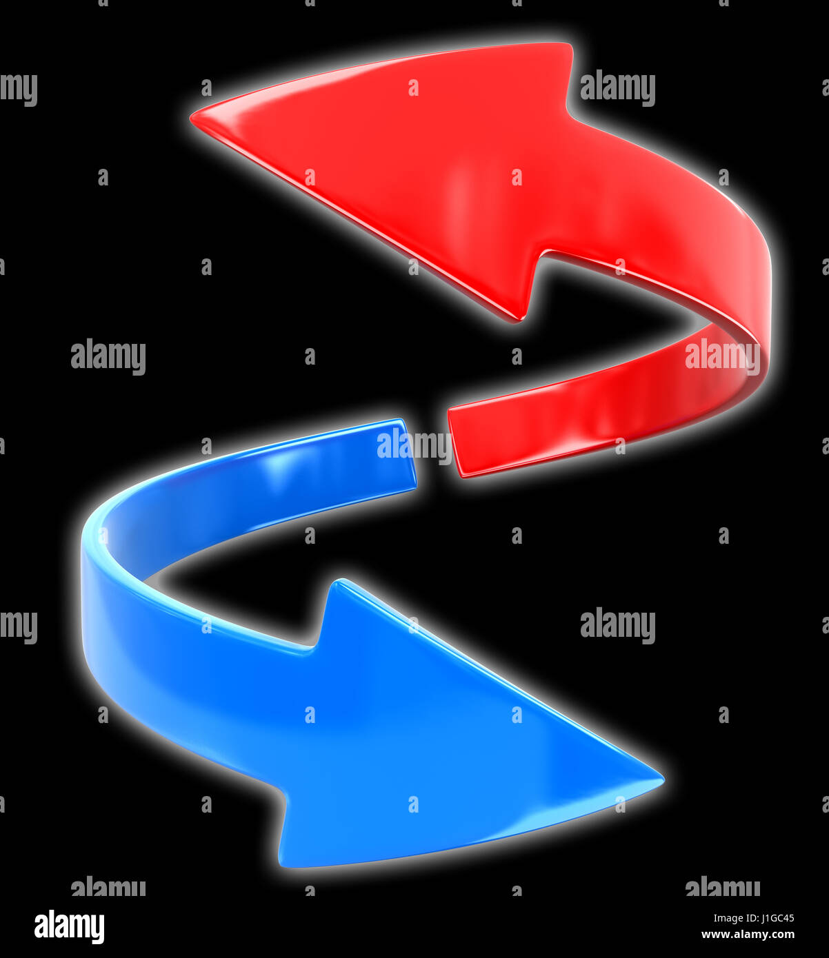 Two arrows. Image with clipping path Stock Photo - Alamy